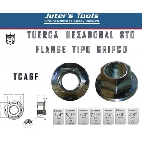 TUERCA GRIPCO TIPO FLANGE STANDAR