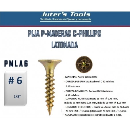 PIJA PARA MADERA LATONADA