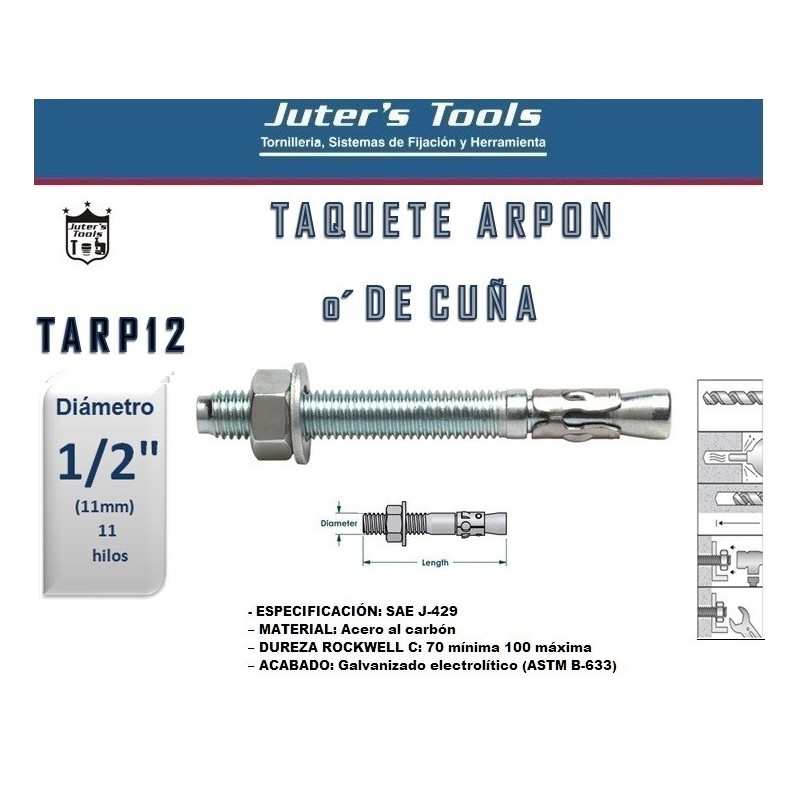 TAQUETE ARPON o´DE CUÑA